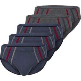 Herren Slip 3x blau + 2x grau Gr&ouml;&szlig;e 6