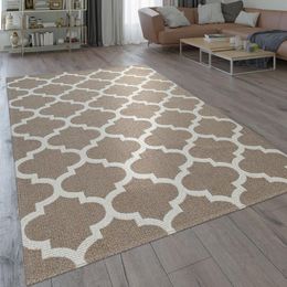 Teppich Wohnzimmer Orient Muster Marokkanisches Design Modern Beige Creme 120x160 cm - Paco Home