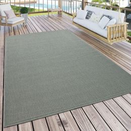 Paco Home - Outdoor Teppich Für Terrasse Und Balkon Küchenteppich Einfarbig Modern Grün 300x400 cm