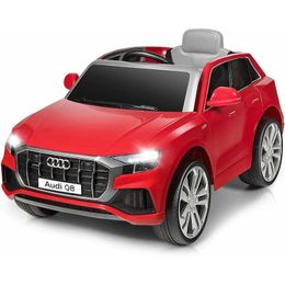 Costway - 12V Audi Kinderauto mit 2,4G-Fernbedienung, 3 Gang Elektroauto 3-5km/h mit Hupe, Musik und led Scheinwerfer, Kinderfahrzeug für Kinder von
