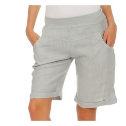 Mississhop Leinenhose Leinenshorts Bermuda 100 % Leinen kurze Hose 276