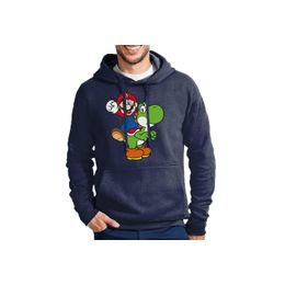 Blondie & Brownie Blondie & Brownie Hoodie Herren Yoshi & Mario Konsole Retro Super Luigi Retro mit Kaputze