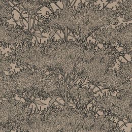 Moderne Tapete mit Blumen Florale Tapete in Beige und Schwarz ideal für Schlafzimmer und Wohnzimmer Braune Vliestapete mit Blumenmuster - Brown,
