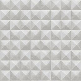 A.S. Création Industrial Tapete in 3D Optik | Geometrische Tapete in Hellgrau | Moderne Vliestapete mit Vinyl ideal für Büro und Wohnzimmer - Beige / Crème, Grau
