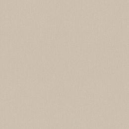 A.S. Création Einfarbige Tapete in Taupe Grau | Uni Vliestapete mit Metallic Effekt für Schlafzimmer und Küche | Moderne Strukturtapete mit Vinyl - Beige / Crème,
