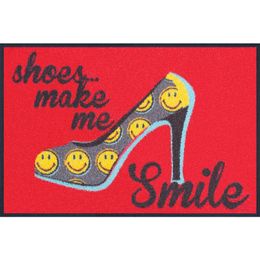 Wash&dry - smiley Waschbare Fußmatte Shoes make me smile - ca 50 x 75 cm Wash+Dry