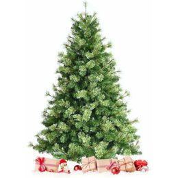 180 cm Künstlicher Weihnachtsbaum, Christbaum mit Metallstaender, Breiter Tannenbaum, PVC-Nadeln, Schneller Aufbau, Wiederverwendbar, für Zuhause