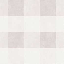 A.S. Création Karierte Tapete in Hellgrau Beige | Moderne Tapete mit Karomuster ideal für Küche und Esszimmer | Klassische Vliestapete mit Vinyl Muster - Grau, Weiß