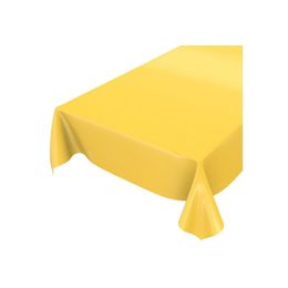 ANRO Tischdecke abwaschbare Tischdecke Uni Gelb Einfarbig Glanz Wachstuch Wachstuchti