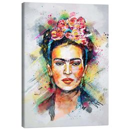 Posterlounge Wandbild, Frida Kahlo Flower Pop
