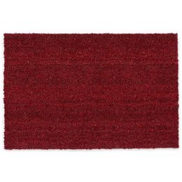 Kokos-Veloursmatte - Eingangsmatte - Teppich - Türmatte : rot, 80x50 cm, 16 mm - Golze