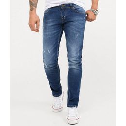 Rock Creek Slim-fit-Jeans Herren Jeans Stonewashed Blau RC-2342