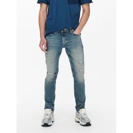 Only & Sons ONLY & SONS Slim-fit-Jeans Slim Fit Jeans Destroyed Denim Stretch Pants ONSLOOM (1-tlg) 3967 in Blau