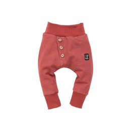 PINOKIO Pumphose Haremshose Schlupfhose strukturiert lange Babyhose (1-tlg) BE HAPPY Patch