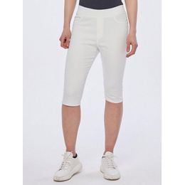 Body Needs Caprihose Sweatjeans figurumspielend mit Kurbelstickerei