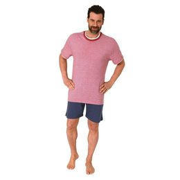 Normann Pyjama Herren kurzarm Schlafanzug Shorty Loungewear in chilliger Optik