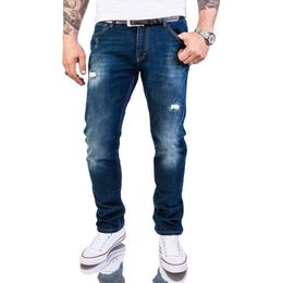 Rock Creek Slim-fit-Jeans Herren Jeans Slim Fit Blau RC-2145