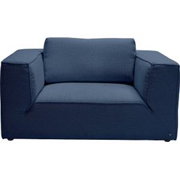 Tom Tailor HOME Loveseat BIG CUBE STYLE, mit bequemen Stegkissen, extra große Sitztiefe, Breite 147 cm, blau