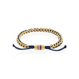 Tommy Hilfiger Armband Schmuck Edelstahl Armschmuck Nylonarmband, blau|gelb|goldfarben