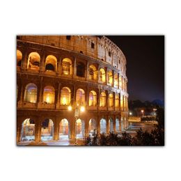 Bilderdepot24 Leinwandbild Kolosseum bei Nacht