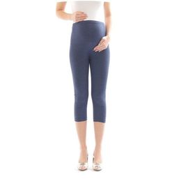 SYS Umstandshose Umstand Hose Capri 3/4 Leggings Umstandsleggings Baumwolle