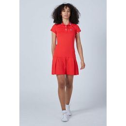 SPORTKIND Tenniskleid Golf Polo Kleid Mädchen & Damen rot