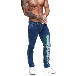 John Kayna Regular-fit-Jeans Herren Jeans Hose Slim Fit Männer Skinny Denim Designerjeans JK3000 (Jeanshose Designerjeans Bootcut