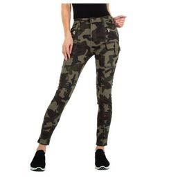 Ital-Design Skinny-fit-Jeans Damen Freizeit Skinny Jeans in Camouflage