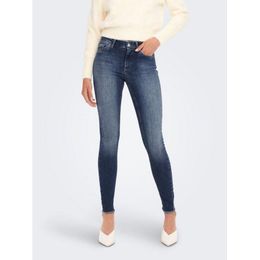 Only Skinny-fit-Jeans Skinny Fit Ankle Jeans ONLBLUSH Denim Hose Fransen (1-tlg) 3682 in Blau