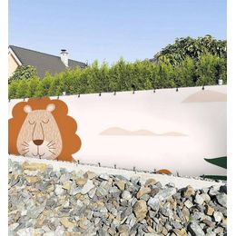MyMaxxi Sichtschutzzaunmatten Zaunbanner Cartoon Löwe Sichtschutz Garten Zaun
