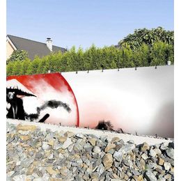 MyMaxxi Sichtschutzzaunmatten Zaunbanner Japanischer Kämpfer Sichtschutz Garten Zaun