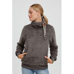 oxmo Fleecepullover OXAnniki Fleecepullover mit Stehkragen