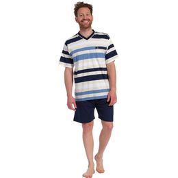 Robson Schlafanzug Herren Shorty Pyjama (2 tlg) Baumwolle