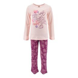 Disney Minnie Mouse Schlafanzug Kinder Mädchen Schlafanzug Kinder Pyjama Langarm Shirt + Schlaf-Hose (2 tlg) Mini Maus