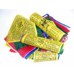 BUDDHA arts&more Fahne Rolle je 25 tibetische Gebetsfahnen 3 Größen