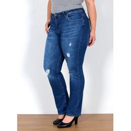 ESRA Straight-Jeans FG3 Straight Fit Jeans High Waist Damen Hose Gerade Schnitt