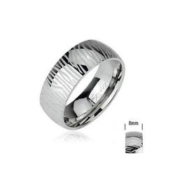 Taffstyle Fingerring Band Ring Zebra Gravur Herrenring Damenring Silber