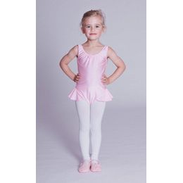 tanzmuster Bodykleid Ballettkleid Paula aus glänzendem Lycra Ballett Trikot für Mädchen mit Röckchenansatz