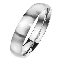 BUNGSA Fingerring Ring schmal klassisch matt Silber aus Edelstahl Unisex (Ring