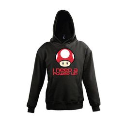 Youth Designz Kapuzenpullover Pilz "I need a Power Up" Kinder Hoodie mit lustigem Frontmotiv