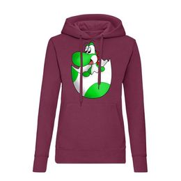 Blondie & Brownie Blondie & Brownie Hoodie Damen Baby Yoshi Ei Mario Super Retro Konsole Gaming mit Kapuze