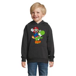 Blondie & Brownie Blondie & Brownie Hoodie Kinder Yoshi & Mario Konsole Super Retro Luigi mit Kaputze