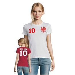 Blondie & Brownie Blondie & Brownie T-Shirt Damen Polen Polska Sport Trikot Fußball Weltmeister Meister WM EM