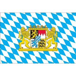 flaggenmeer Flagge Bayern mit Wappen und Löwen 80 g/m²