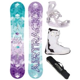 Airtracks Snowboard Damen Snowboard Set Akasha Zero Rocker »Mod. 22/23 (4er-Pack)