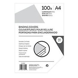 Deckblätter Zum Binden A4 Leder 250 g/m2 Weiß 100 Stück