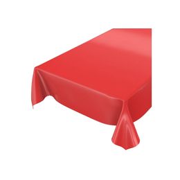ANRO Tischdecke Tischdecke Uni Rot Einfarbig Glanz abwaschbar Wachstuch Wachstuchtisch