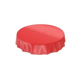 ANRO Tischdecke Tischdecke Uni Rot Einfarbig Glanz abwaschbar Wachstuch Wachstuchtisch