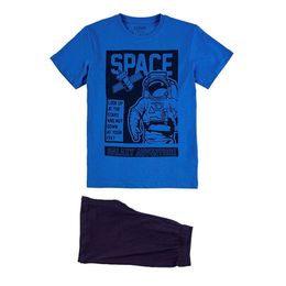 LOSAN Shorty LOSAN Jungen Shorty Schlafanzug kurz Space blau dunkelblau (3 tlg)