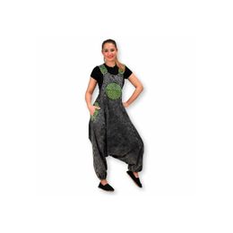 Kunst und Magie Latzhose Hippie Latzhose Haremshose 70er Jumpsuit Overall Blume des Lebens